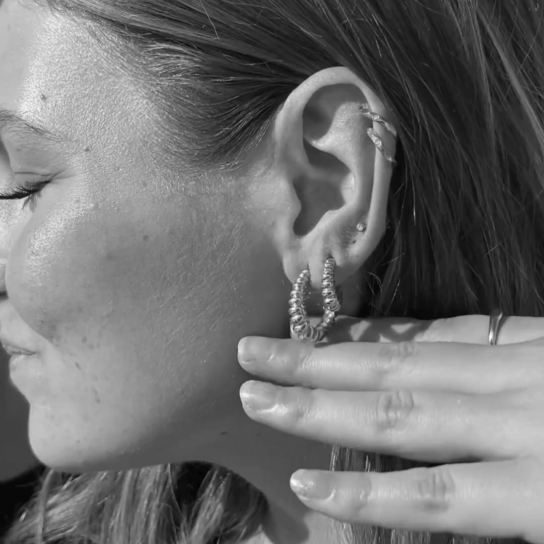 Gold Croissant Hoop Earrings Stainless Steel Safe For Skin MIAJWL Gold Croissant Hoop Earrings Stainless Steel Safe For Skin MIAJWL